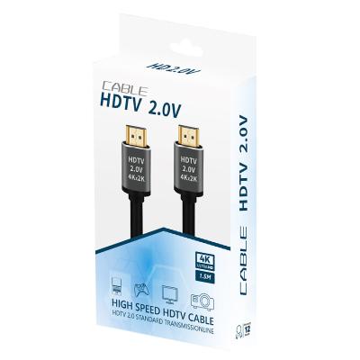 China Premium Grijze 24K Goud geplatte 1080P 3D 4k HDMI kabel, geschikt voor PS5 Laptop 1.5M Te koop