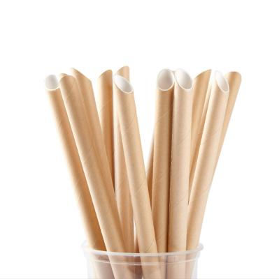 China Modern Disposable Paper Straws 100 Pieces Biodegradable Paper Wrapping Paper Straws Individually Wrapped for sale