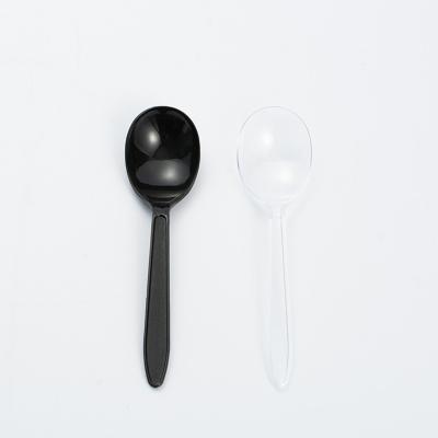 China Durable Using Low Price Black And Transparent Fork Ice Cream Spoon BBL-YCX-G-002 for sale