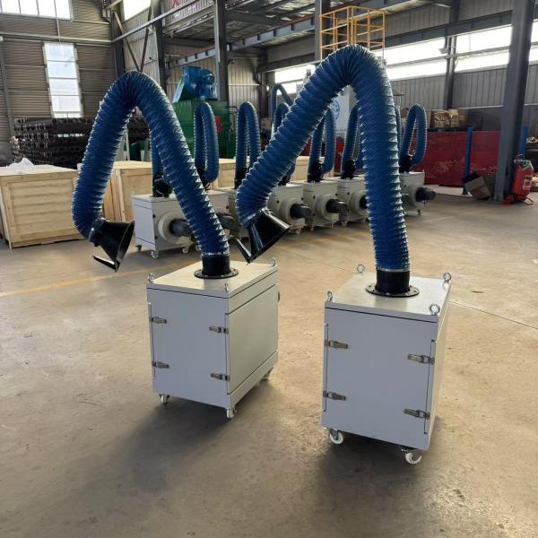 Quality Industrial Portable Dust Collector 1.5 / 2.2 / 3kw Mobile Welding Fume Smoke for sale