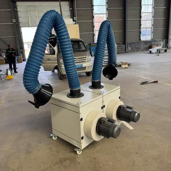 Quality One / Two Arm Automatic Cleaning Welding Smoke Exhaust System Welding Fume Dust for sale