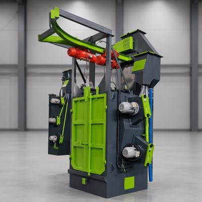 China Automatic Hook Type Shot Blasting Machine with Dust Collector for Metal Surface Cleaning for sale