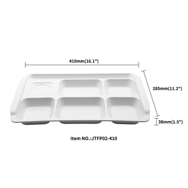 Quality Shatterproof Multi-Compartment Commercial Food Tray for School Canteen | FDA for sale