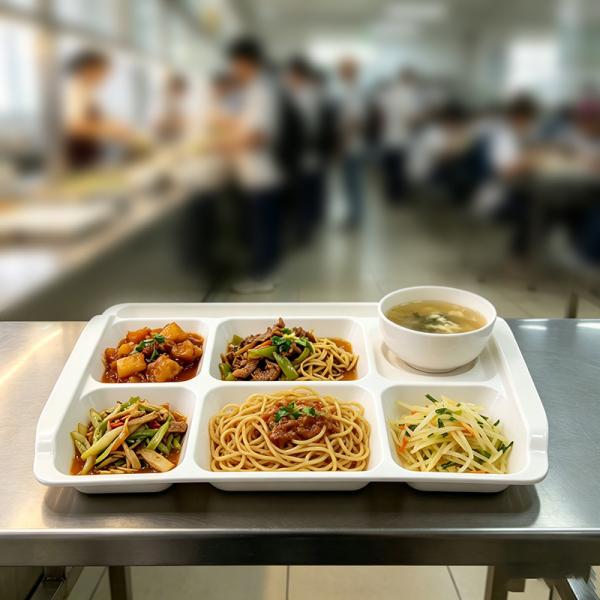 Quality Shatterproof Multi-Compartment Commercial Food Tray for School Canteen | FDA for sale