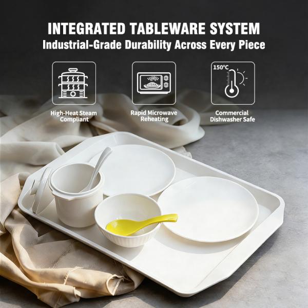 Quality Shatterproof Stone-Textured Commercial Serving Tray for Restaurants & Cafes | for sale