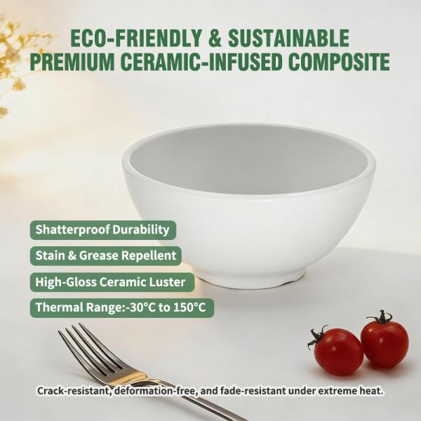 Quality Shatterproof 4.5-Inch Classic Smooth Commercial Rice Bowl for Restaurants & Cafe | FDA Safe Ceramic-Infused Composite Appetizer Bowl for sale