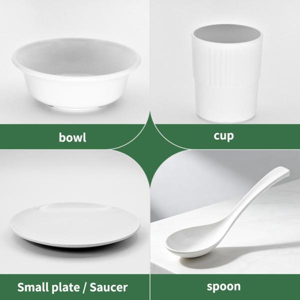 Quality Shatterproof 4-Piece Commercial Dinnerware Set for Restaurants & Catering | FDA for sale