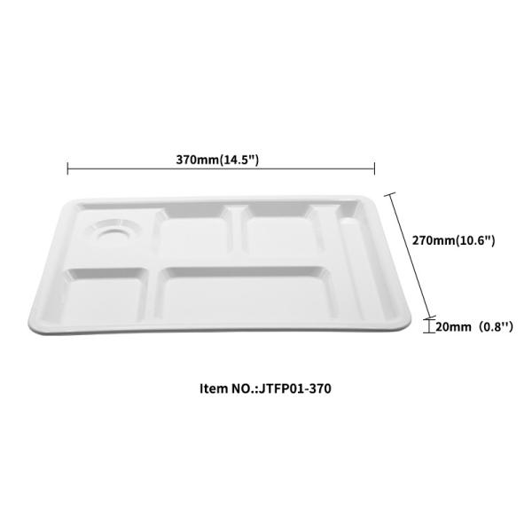 Quality Shatterproof Multi-Compartment Commercial Food Tray for School Canteen | FDA for sale