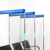China Large Perspex Retractable Line Barrier Plexiglass Partition For Reception Desk for sale