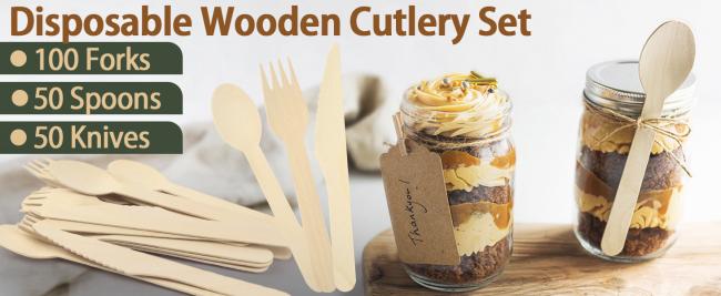 wooden cutlery set