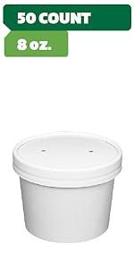8 oz 50 count white