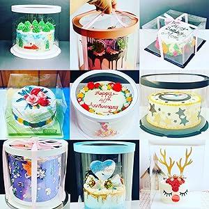Clear cake box