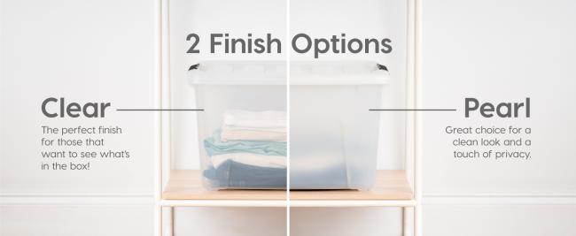 2 finish options clear pearl