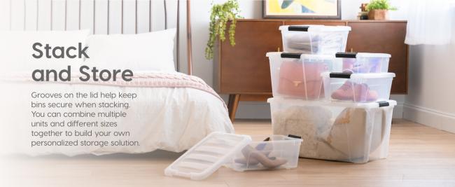 Stackable solution so you can maximize space