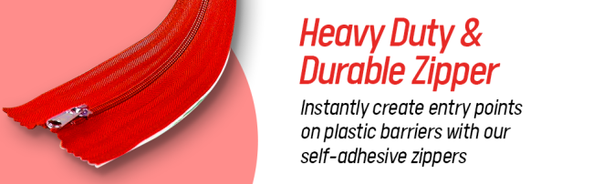  Peel and Stick Zipper - Self-adhesive, easy-to-use zipper