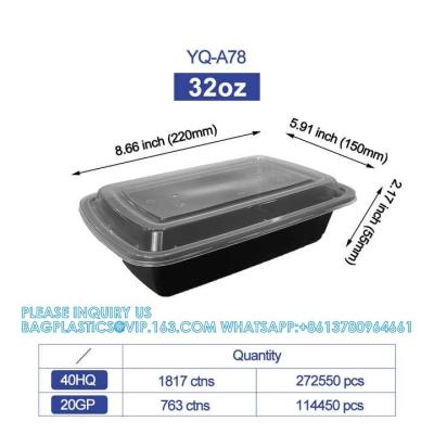 China Meal Prep Container, 30oz Reusable To Go Containers With Lids Shrink Wrap Microwave Dishwasher Freezer for sale