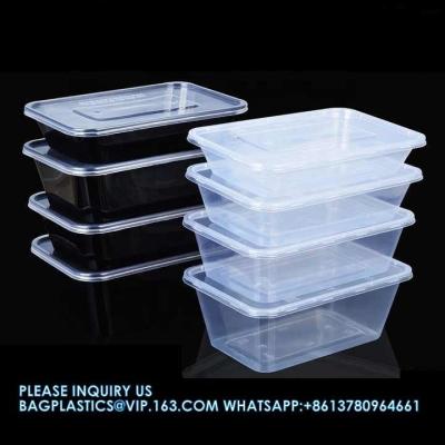 China 500 Ml Disposable Lunch Box Rectangular Bento Transparent Plastic Tableware Wholesale Packaging Box PP Takeaway for sale