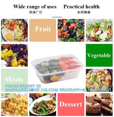 China 500 Ml Disposable Lunch Box Rectangular Bento Transparent Plastic Tableware Wholesale Packaging Box PP Takeaway for sale