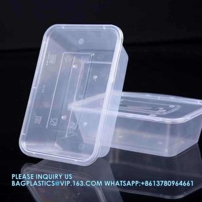 China 500 Ml Disposable Lunch Box Rectangular Bento Transparent Plastic Tableware Wholesale Packaging Box PP Takeaway for sale