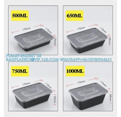 China 500 Ml Disposable Lunch Box Rectangular Bento Transparent Plastic Tableware Wholesale Packaging Box PP Takeaway for sale
