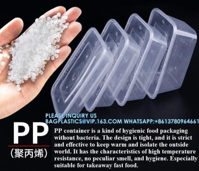 China 500 Ml Disposable Lunch Box Rectangular Bento Transparent Plastic Tableware Wholesale Packaging Box PP Takeaway for sale