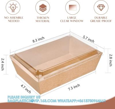China Large Charcuterie Boxes With Lids 8x6 Inches, 20 Pack To Go Food Containers Take Out Bakery Boxes For Cupcakes for sale