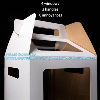Китай Высокие коробки для тортов 4 упаковки 12x12x14 коробки для тортов 12 дюймов - одноразовый контейнер для большого слоя тортов продается