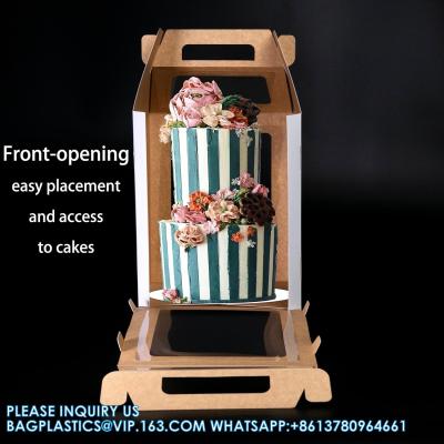 Китай Высокие коробки для тортов 4 упаковки 12x12x14 коробки для тортов 12 дюймов - одноразовый контейнер для большого слоя тортов продается
