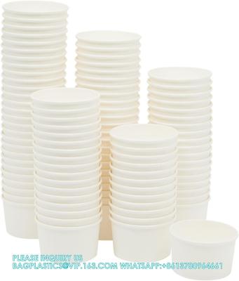 China Disposable Ice Cream Cups With Lids And Spoons For Freezer, Dessert Cups Ice Cream Bowls Snack Containers for sale