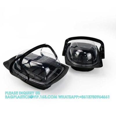 China Pp desechable de microondas Rotisserie Pollo Contenedor de comida para llevar Contenedor de pollo de asador de plástico con mango en venta