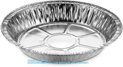 China 9” Aluminum Foil Pie Pans | Round Disposable Containers Angled Walls Tart Baking, Storing, Serving & Reheating for sale