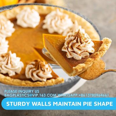 China 9” Aluminum Foil Pie Pans | Round Disposable Containers Angled Walls Tart Baking, Storing, Serving & Reheating for sale