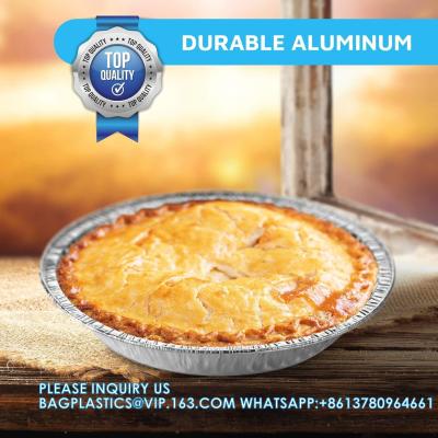 China 9” Aluminum Foil Pie Pans | Round Disposable Containers Angled Walls Tart Baking, Storing, Serving & Reheating for sale