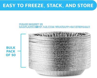 China 9” Aluminum Foil Pie Pans | Round Disposable Containers Angled Walls Tart Baking, Storing, Serving & Reheating for sale