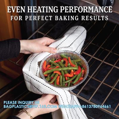 China 6.5'' Inch Round Tin Foil Pans Disposable Aluminum, Freezer & Oven Safe - For Baking, Cooking, Storage, Roasting for sale