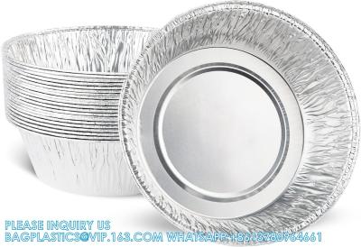 China 6.5'' Inch Round Tin Foil Pans Disposable Aluminum, Freezer & Oven Safe - For Baking, Cooking, Storage, Roasting for sale