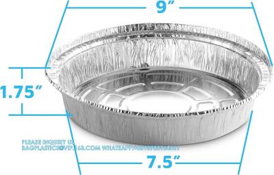 China 10'' Inch Round Tin Foil Pans Disposable Aluminum, Extra Deep Freezer & Oven Safe - For Baking, Cooking, Storage for sale