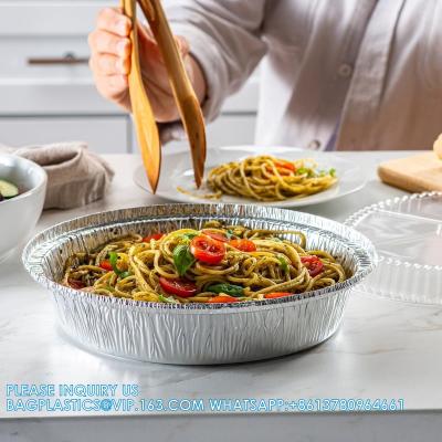 China 10'' Inch Round Tin Foil Pans Disposable Aluminum, Extra Deep Freezer & Oven Safe - For Baking, Cooking, Storage for sale