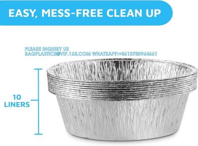 China 10'' Inch Round Tin Foil Pans Disposable Aluminum, Extra Deep Freezer & Oven Safe - For Baking, Cooking, Storage for sale
