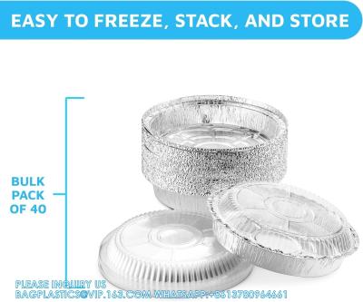 China 10'' Inch Round Tin Foil Pans Disposable Aluminum, Extra Deep Freezer & Oven Safe - For Baking, Cooking, Storage for sale