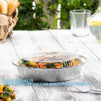 China 10'' Inch Round Tin Foil Pans Disposable Aluminum, Extra Deep Freezer & Oven Safe - For Baking, Cooking, Storage for sale