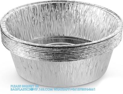 China 10'' Inch Round Tin Foil Pans Disposable Aluminum, Extra Deep Freezer & Oven Safe - For Baking, Cooking, Storage for sale