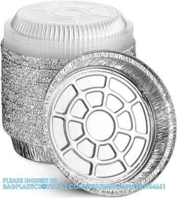 China 10'' Inch Round Tin Foil Pans Disposable Aluminum, Extra Deep Freezer & Oven Safe - For Baking, Cooking, Storage for sale