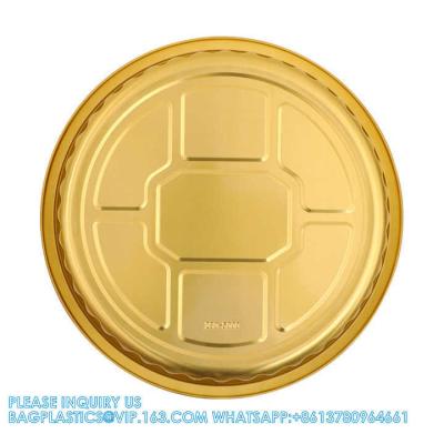 China 280mm Diameter 5000ml Aluminum Foil Baking Pans Pizza Tray Round Disposable Aluminum Foil Container With Lids for sale