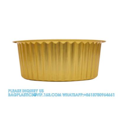 China 280mm Diameter 5000ml Aluminum Foil Baking Pans Pizza Tray Round Disposable Aluminum Foil Container With Lids for sale