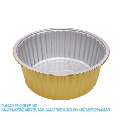 China 280mm Diameter 5000ml Aluminum Foil Baking Pans Pizza Tray Round Disposable Aluminum Foil Container With Lids for sale