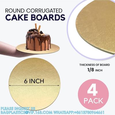 China Cakeboard Round, 4, 6, 8, 10, 12 Inch Cake Base Cardboards, Round Cake Circles, Each Size, Set For Baking Cake for sale