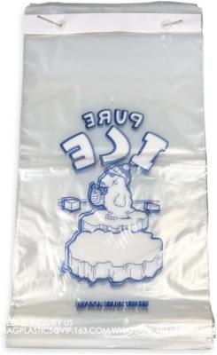 China Ice Bags 10 Lb Wicketed With Twist Ties For Ice Machine - Strong Plastic 10 Lb Ice Bags With Metal Wicket for sale