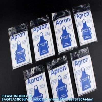 China Wicketed Apron, Staples Apron, Box Pack Disposable Apron Restaurant Individual Pack Pocket Sanitary Protective Aprons for sale