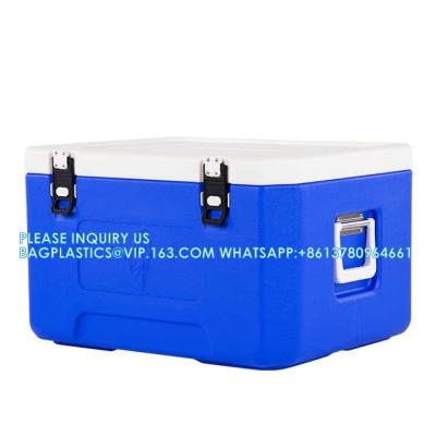 China 30L 50L 65L 70L 85L 120L PU Foaming Ice Cooler Box Picnic Medical Transport Vaccine Large Picnic Fishing Cooler Box for sale